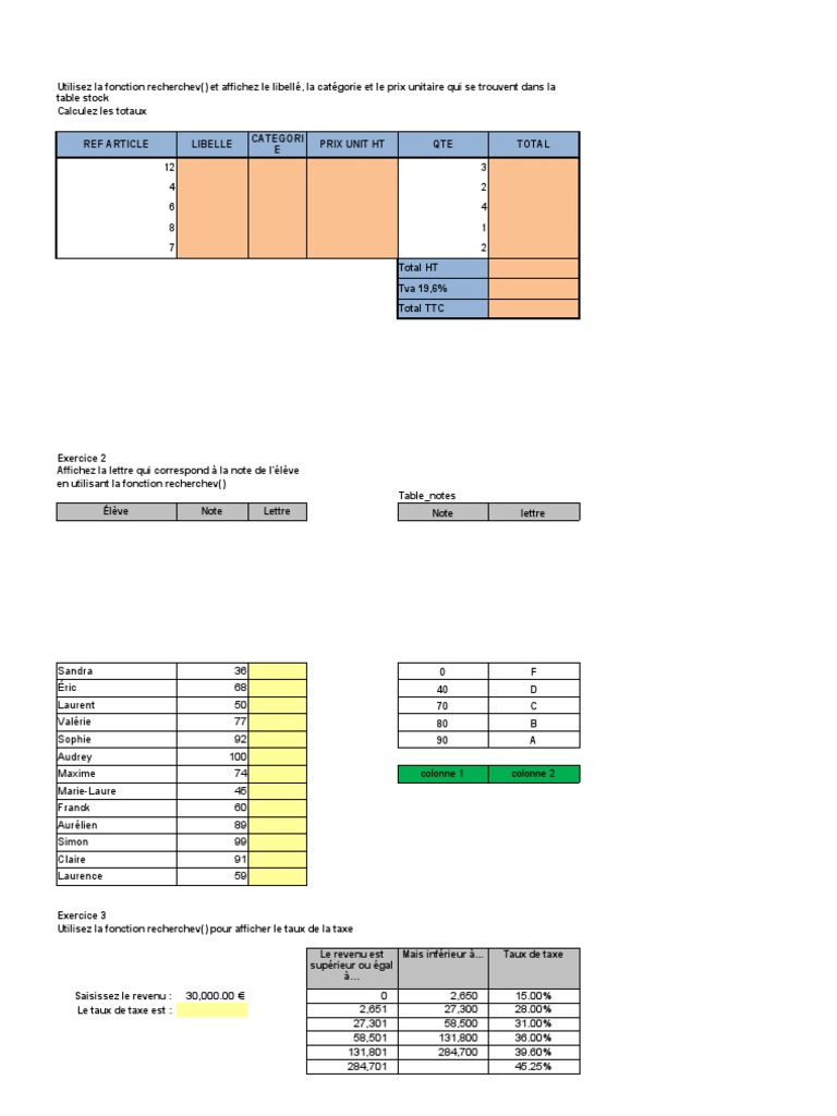 Exercices Recherche | PDF | Taxe sur la valeur ajoutée | Finance publique