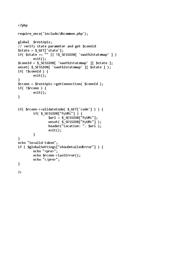 O Auth Call Back | PDF
