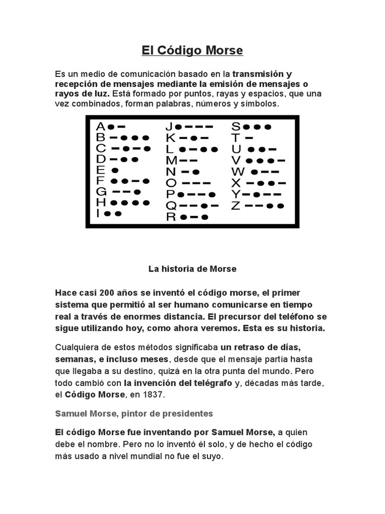 El Codigo Morse | PDF | Telegrafía