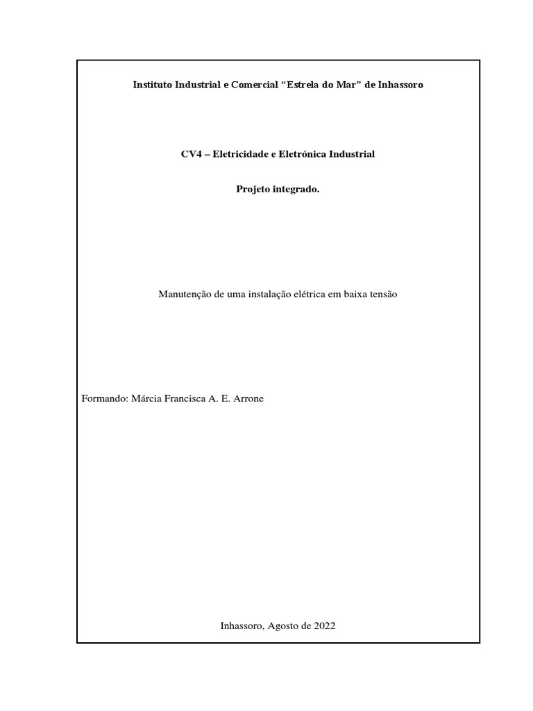 Projecto Arrone CV4 | PDF