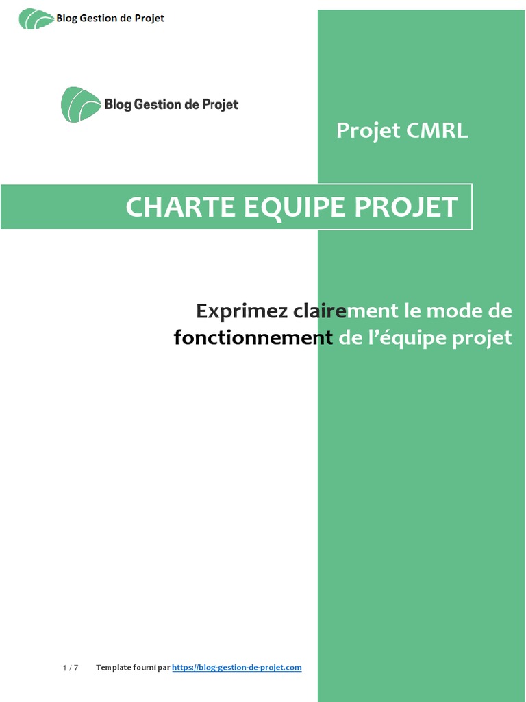 Charte D'équipe Template | PDF | Informatique