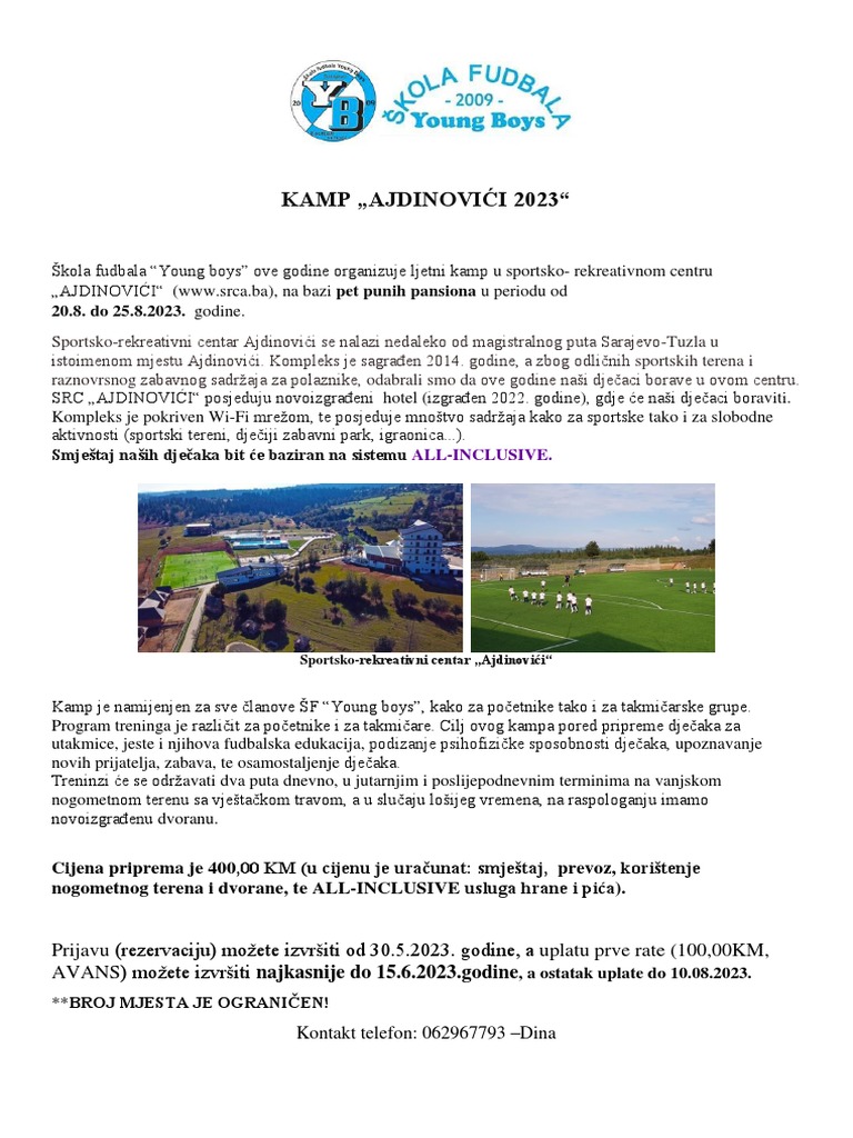 KAMP AJDINOVIĆI 2023 Letak | PDF