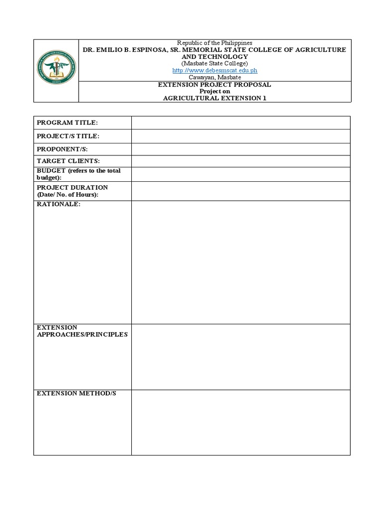 Extension Proposal Format | PDF