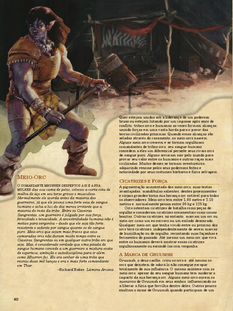 Meio Orc | PDF | Humano