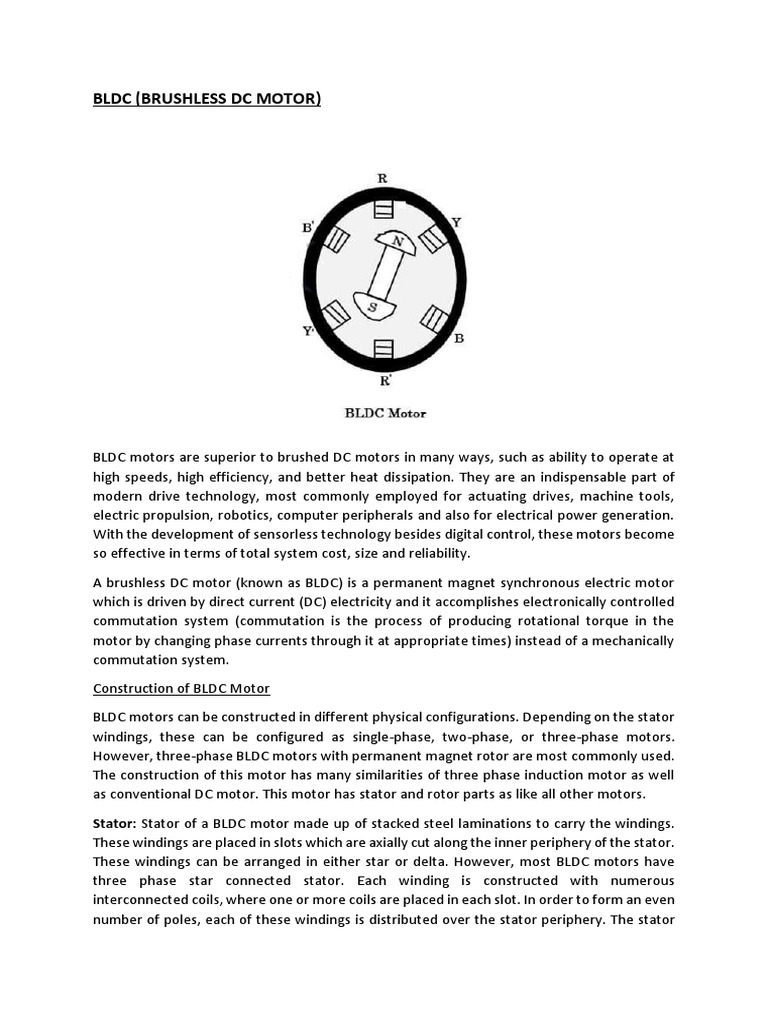 BLDC vs Stepper Motor Overview | PDF | Technology & Engineering