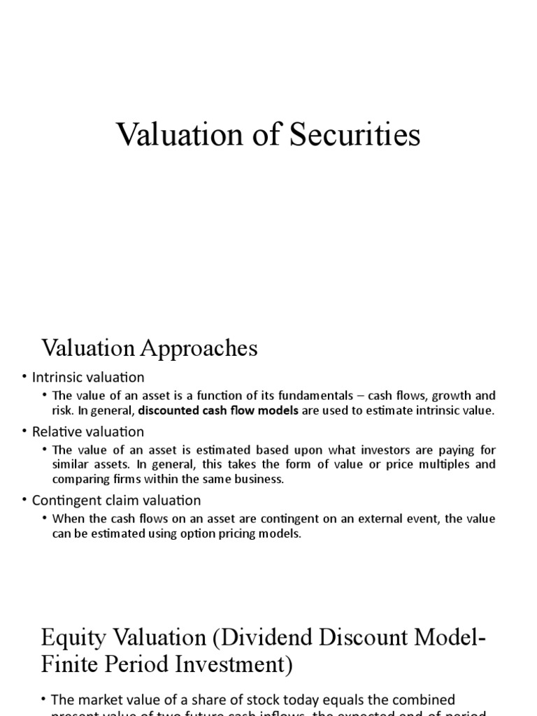 Valuation | PDF | Bonds (Finance) | Valuation (Finance) Valuation | PDF | Bonds (Finance) | Valuation (Finance)