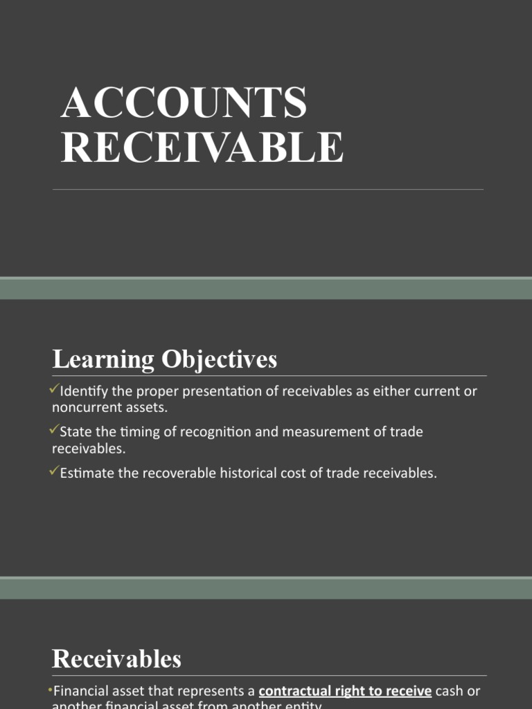 Accounts Receivable | PDF | Bad Debt | Debits And Credits Accounts Receivable | PDF | Bad Debt | Debits And Credits