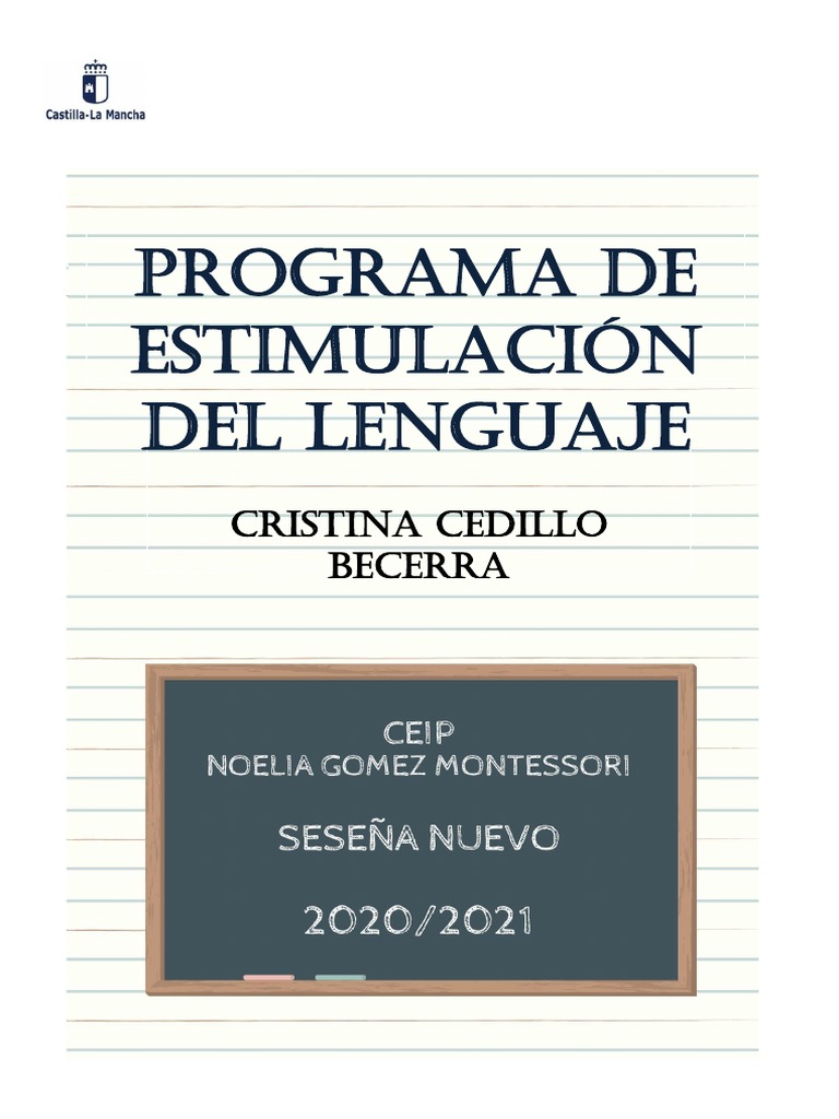 PROGRAMA DE ESTIMULACIÓN DEL LENGUAJE 2020-21 | PDF | Educación de la primera infancia | Plan de ...
