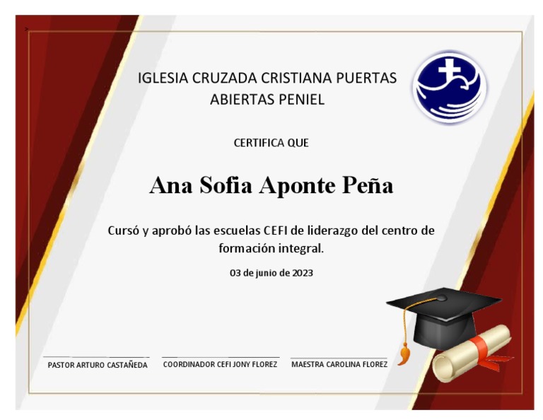 Certificación Escuela CEFI 2023 | PDF