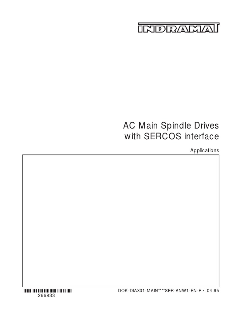 R911266833 - 01-AC Main Spindle Drives With SERCOS Interface | PDF ...