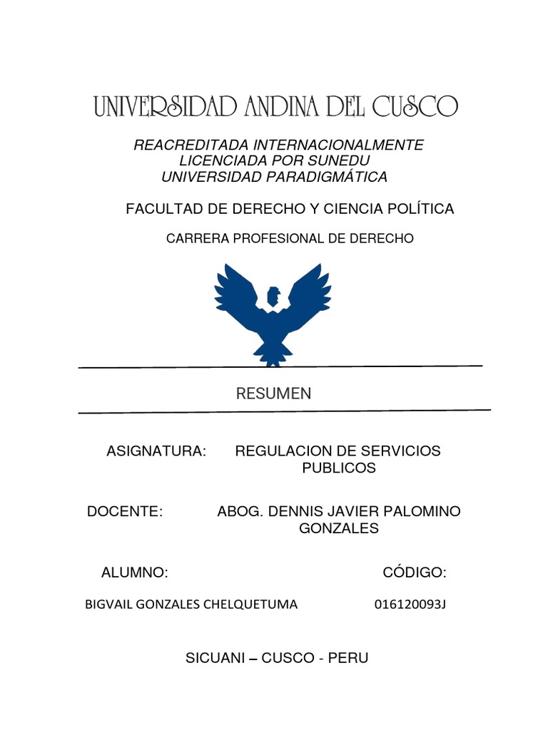 Resumen Servicios Publicos | PDF