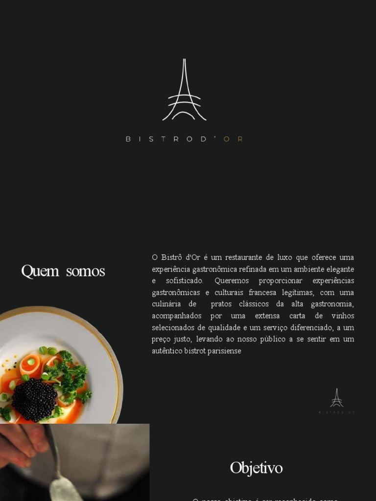 Black and Gold Elegant Minimalist Chef Portfolio Presentation | PDF