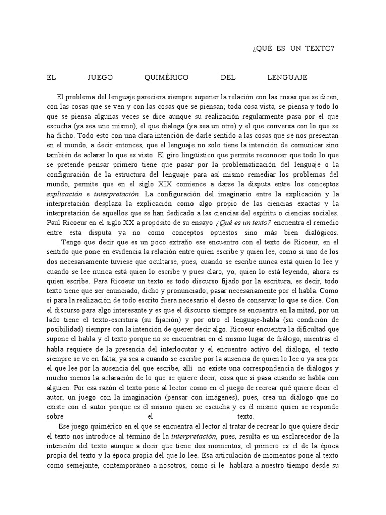 ¿Qué Es Un Texto? | PDF