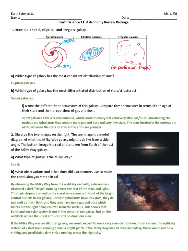 Astronomy Review for Earth Science 11 | PDF | Moon | Stars