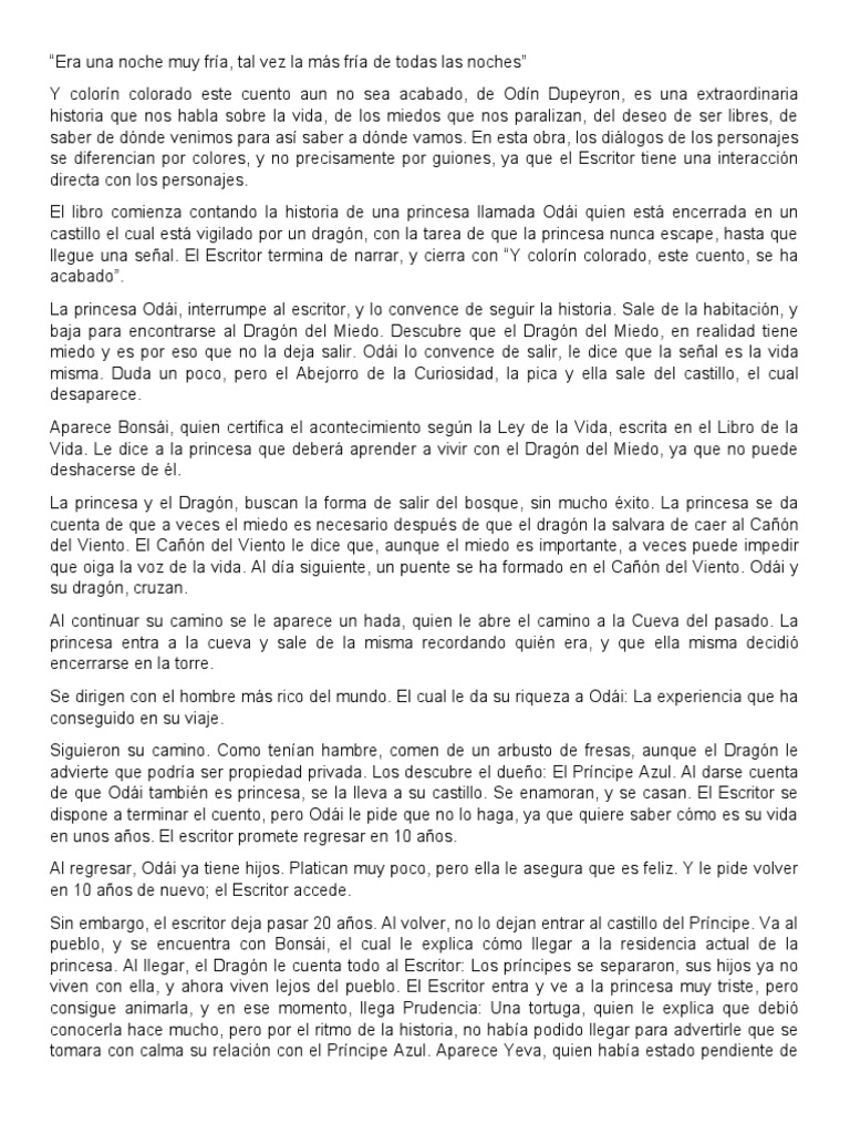 Y Colorín Colorado, Este Cuento Aún No Se Ha Acabado (Reseña) | PDF | Cuentos | Escritores