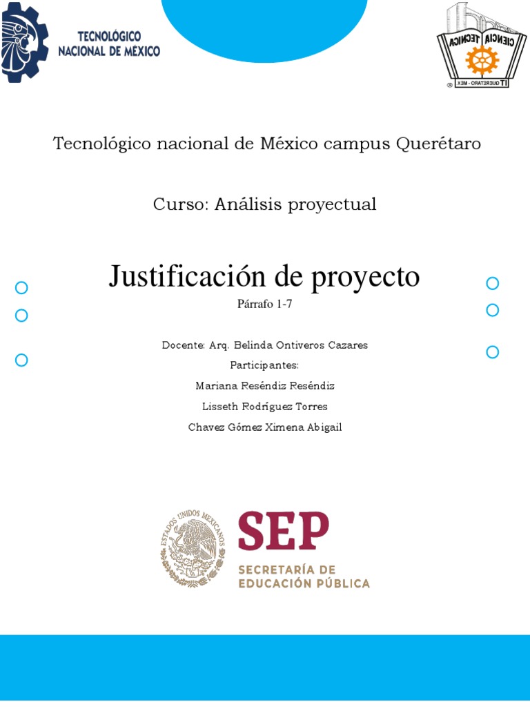 Justificacion de Proyecto 1-7 | PDF