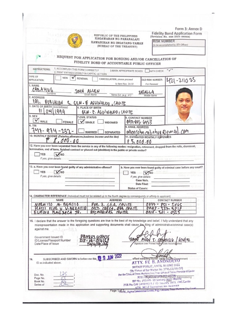 Form 3 Annex D | PDF