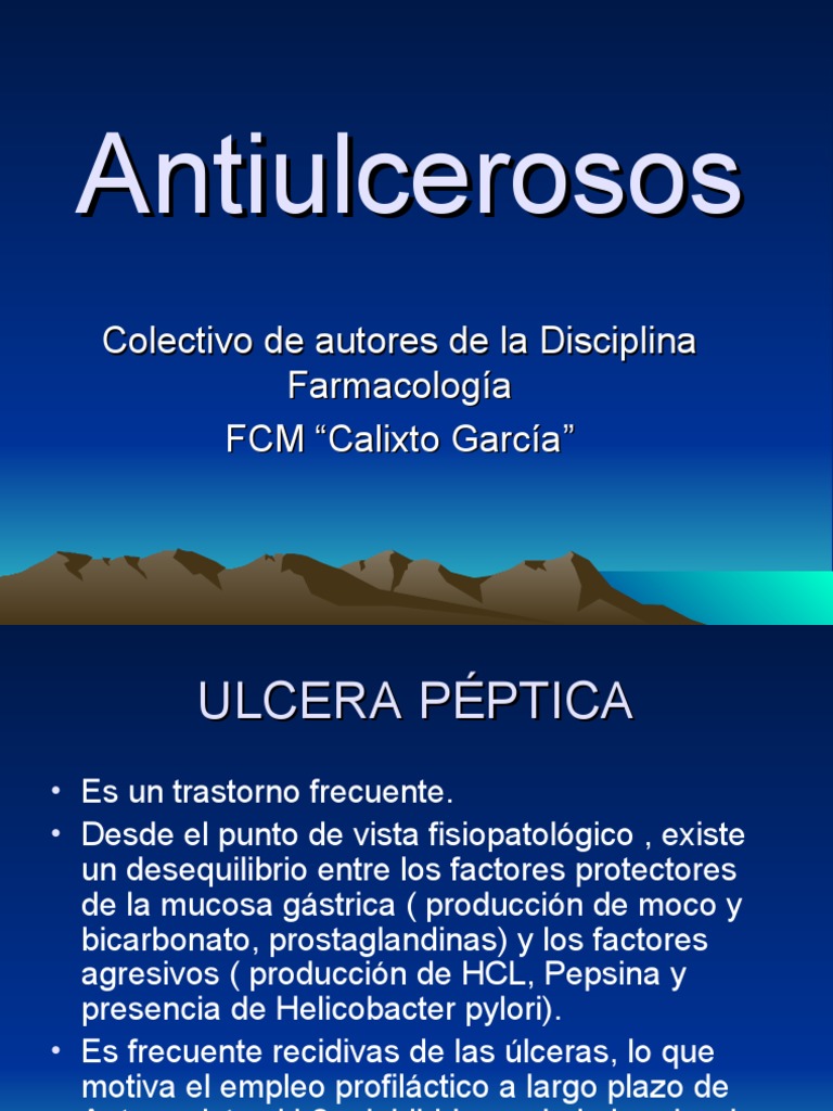 ANTIULCEROSOS | PDF | Farmacología | Gastroenterología