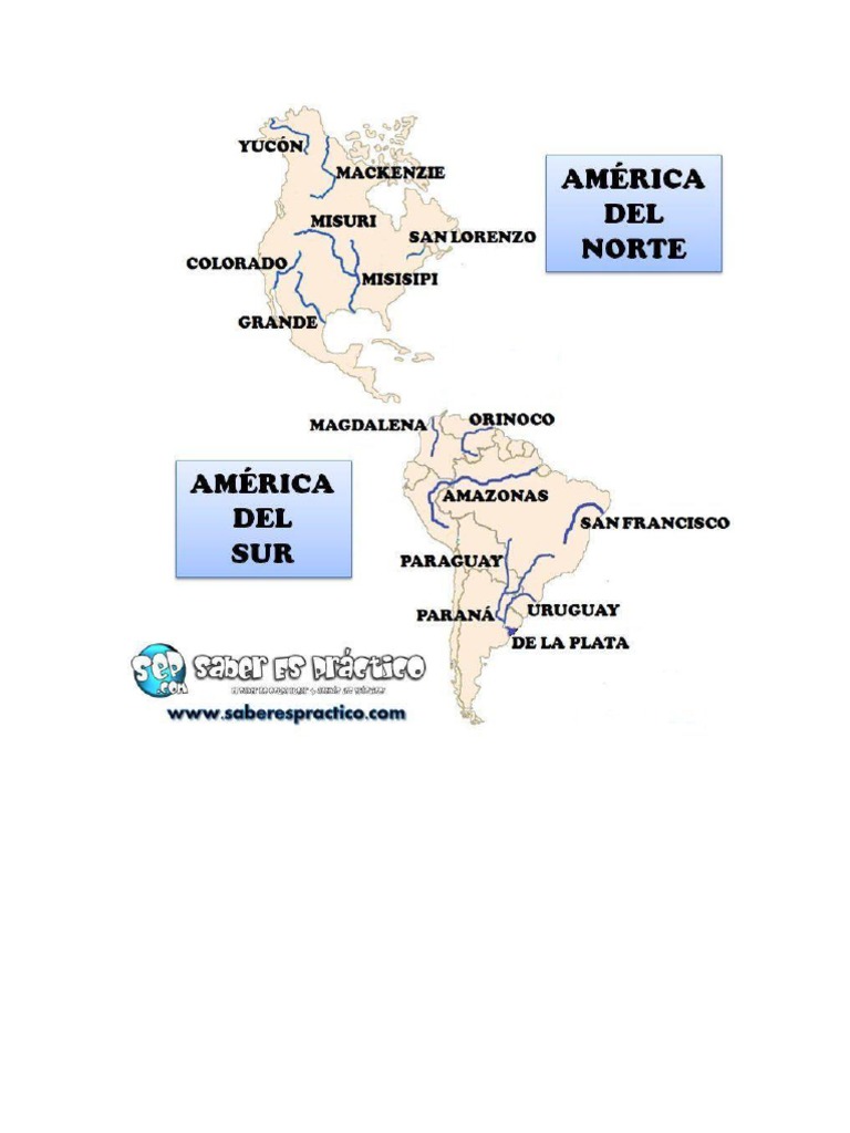 Mapa - Hidrografía de América | PDF