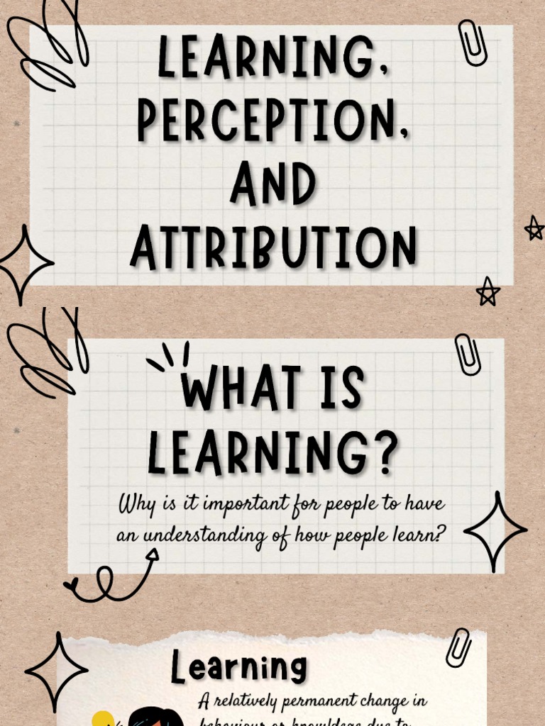 Chapter 3.learning, Perception, and Attribution | PDF | Learning ...