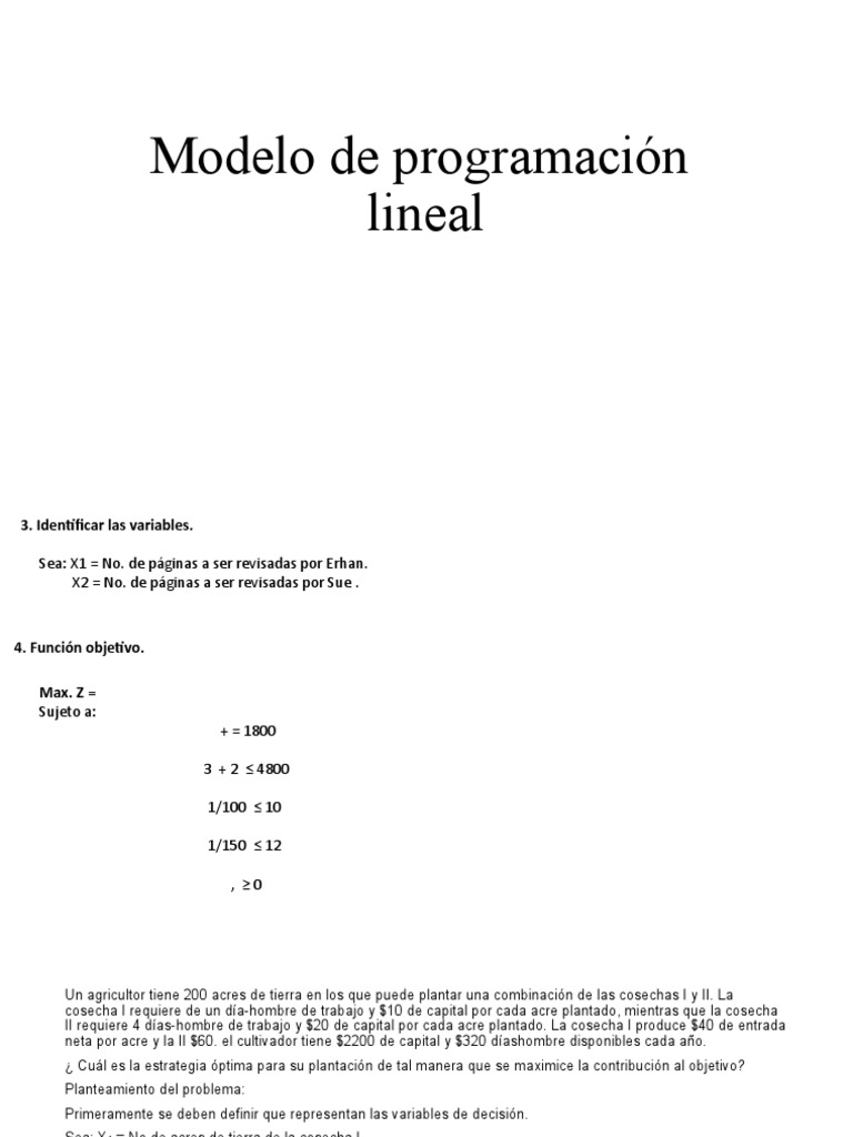 Modelo de Programación de Lineal (2) (Autoguardado) | PDF