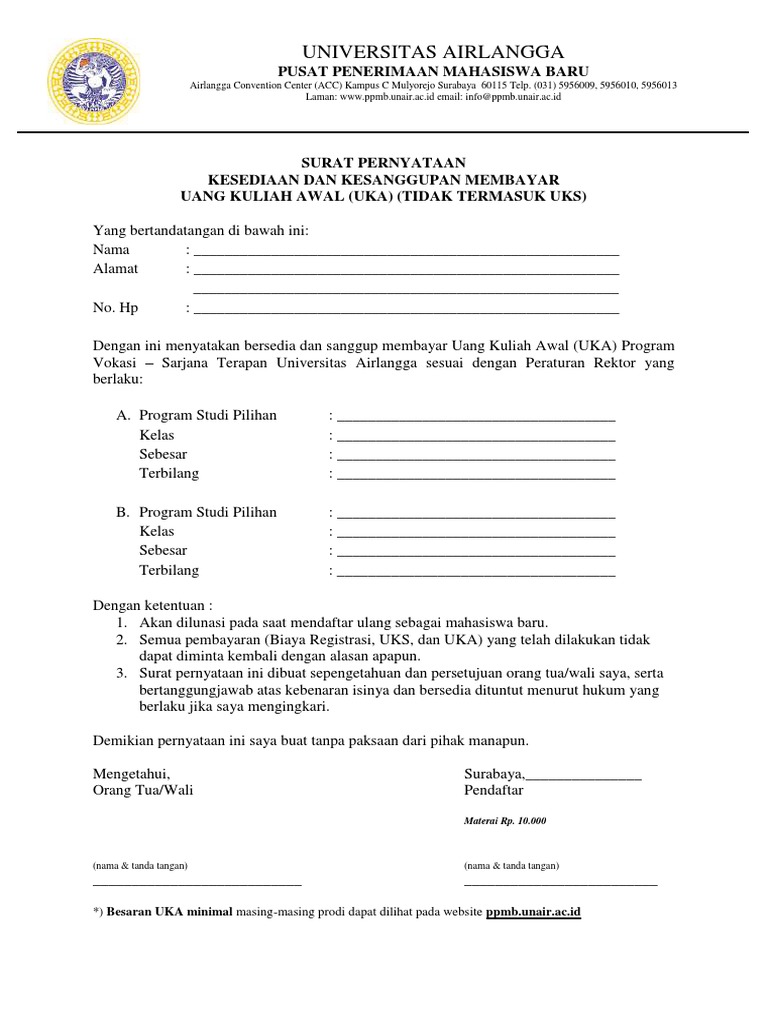 Form Uka Vokasi | PDF