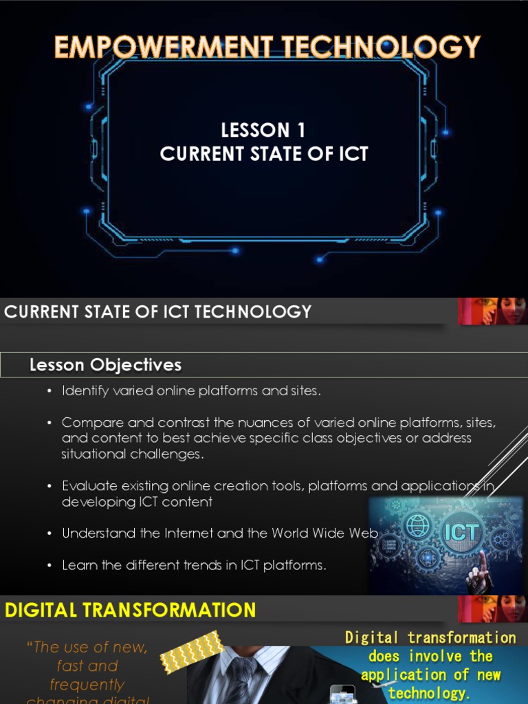 LESSON 1 Current State of ICT Technology | PDF | World Wide Web ...