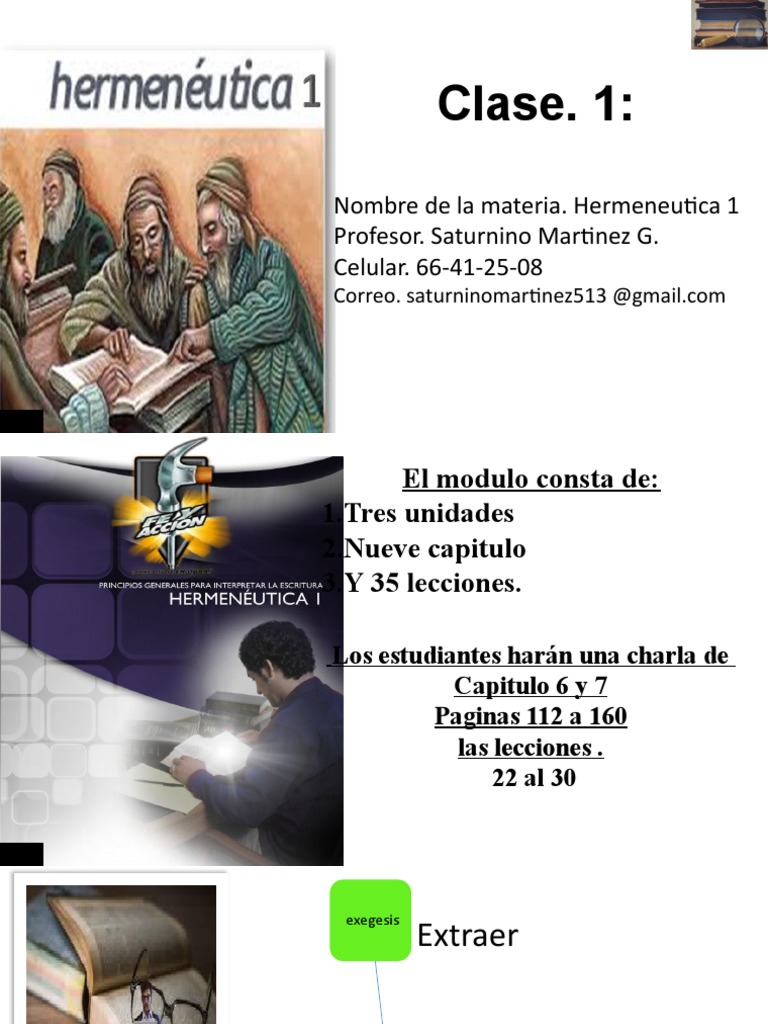 Clase N°1 Hermeneutica 1 | PDF | Filosofía | Estudios de idiomas extranjeros