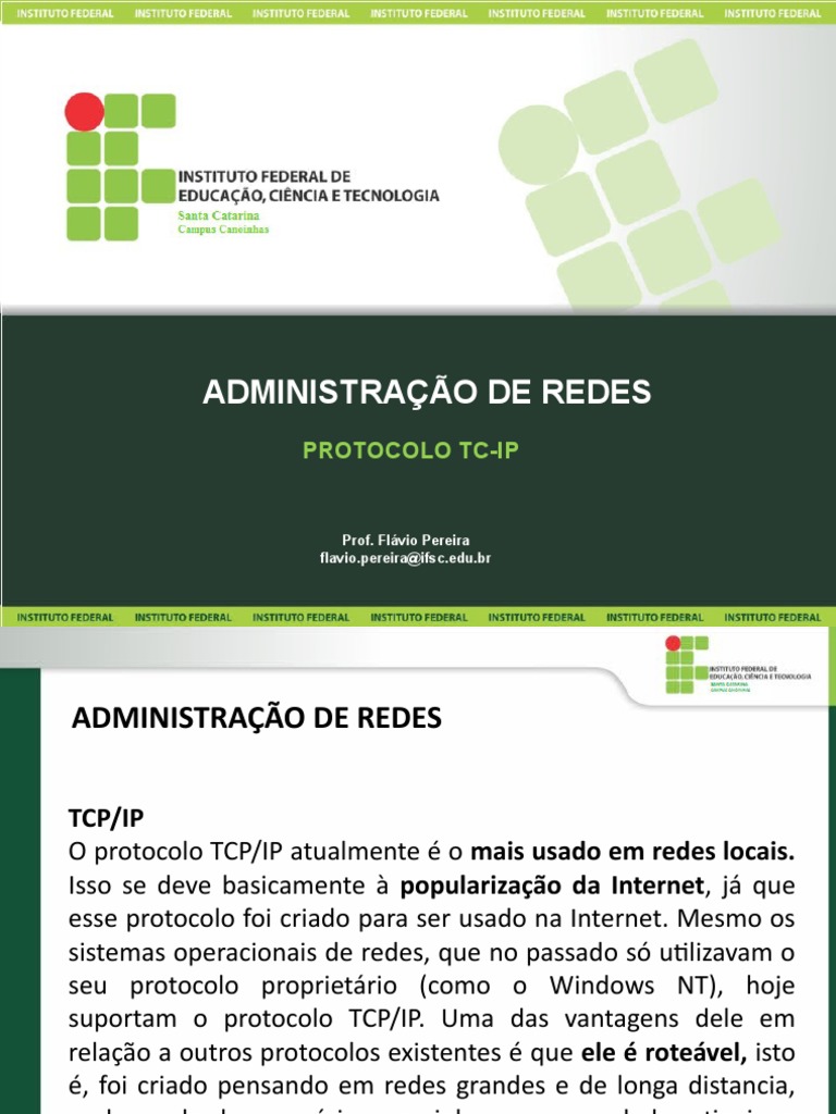 Aula 08 - Protocolo TCP-IP | PDF | Porta (rede de computadores) | Suíte ...