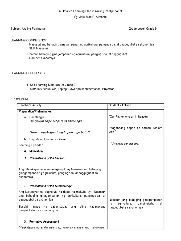 AP9 Week 3 DLP | PDF