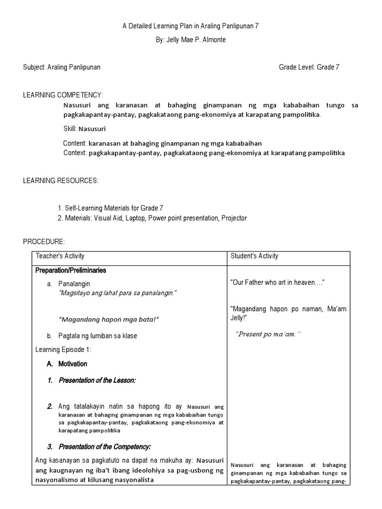 AP7 Week 6 DLP | PDF