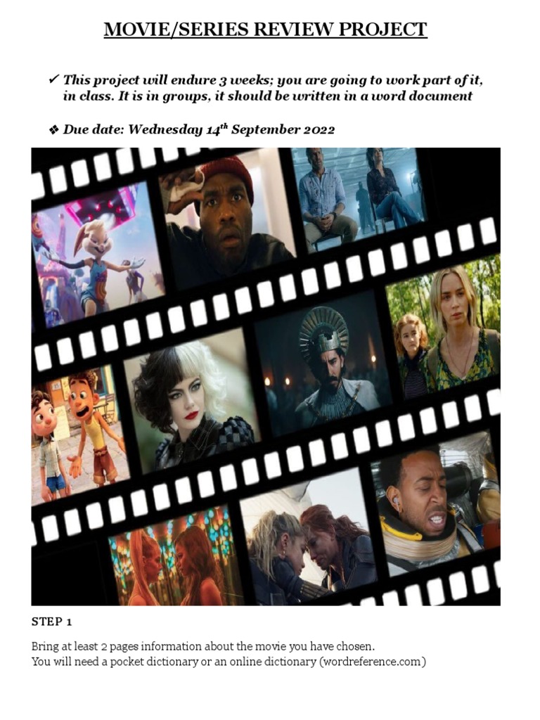 Movie Review Project Guidelines | PDF | Games & Activities