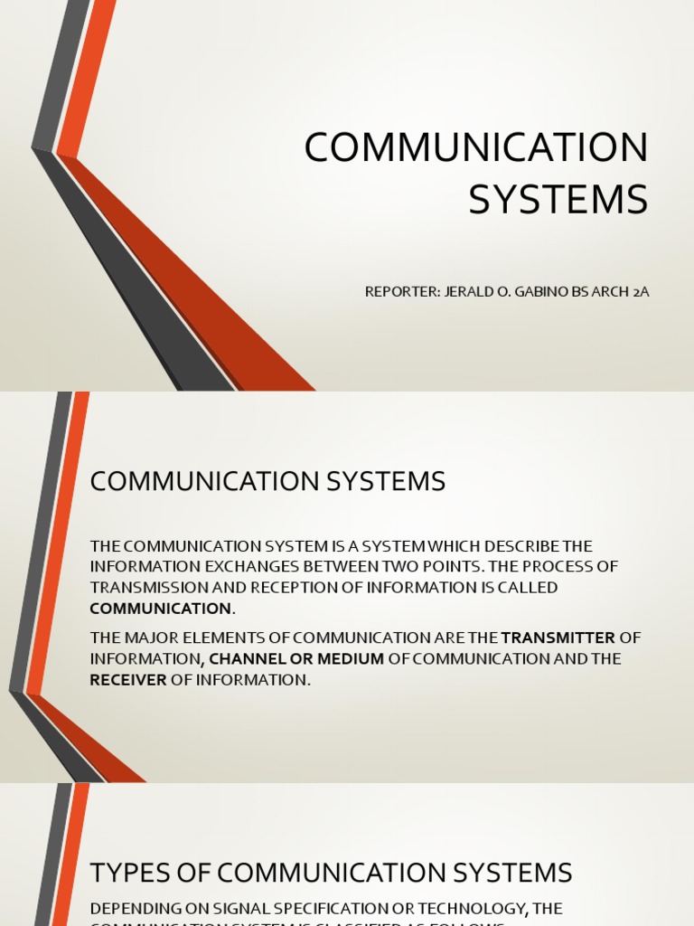 Communication Systems | PDF