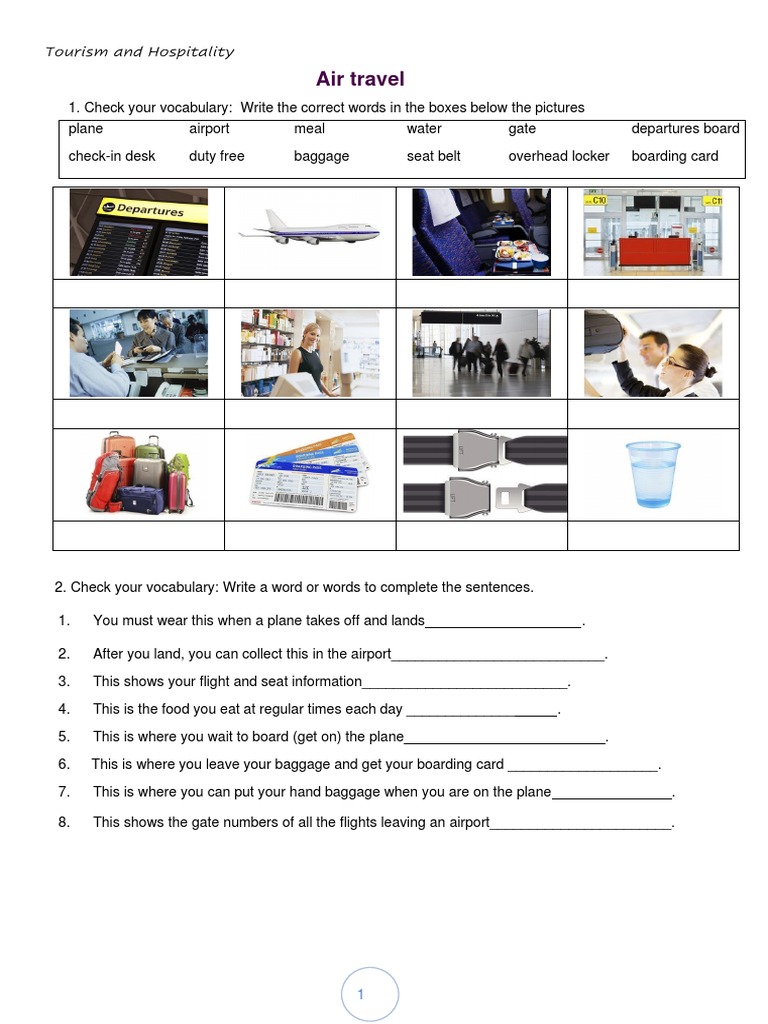 Air Travel - Exercises | PDF