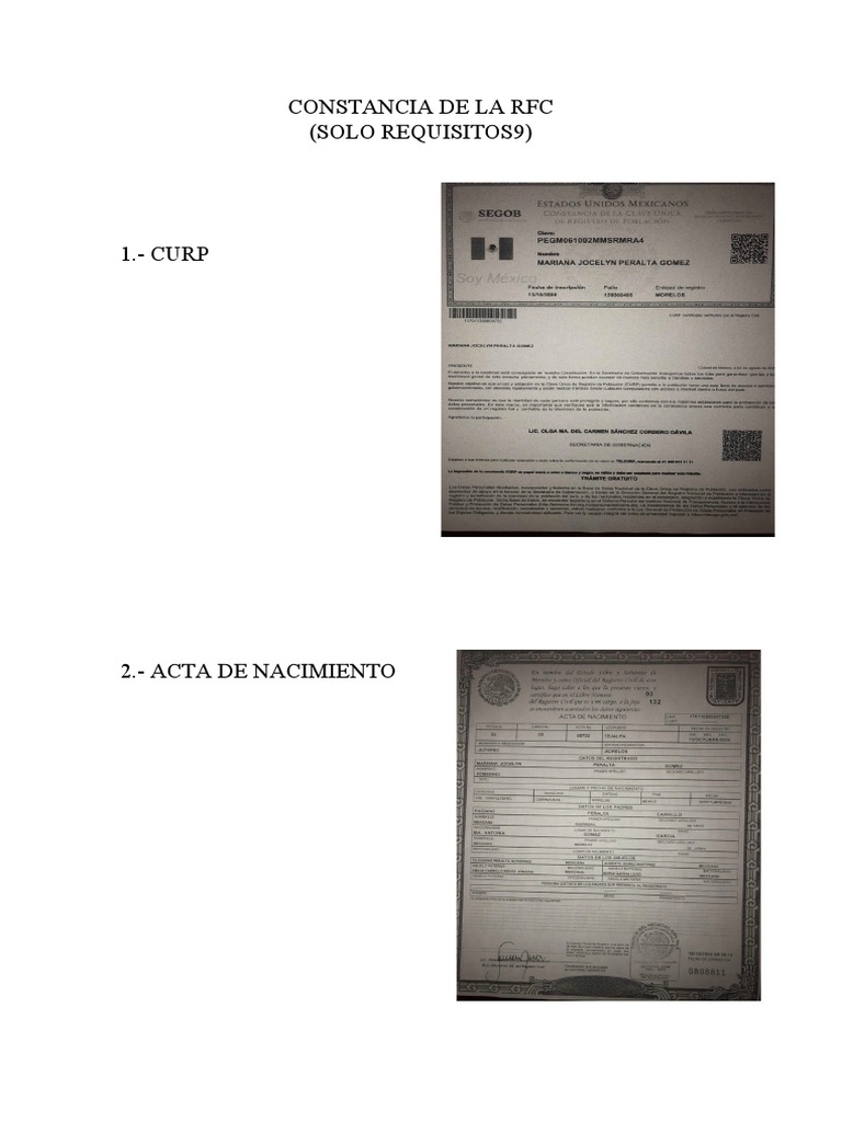 Constancia de La RFC | PDF