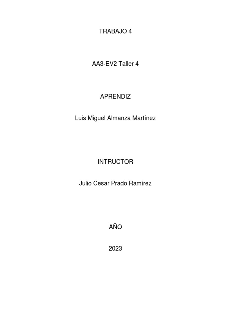 AA3-EV2 Taller 4 | PDF