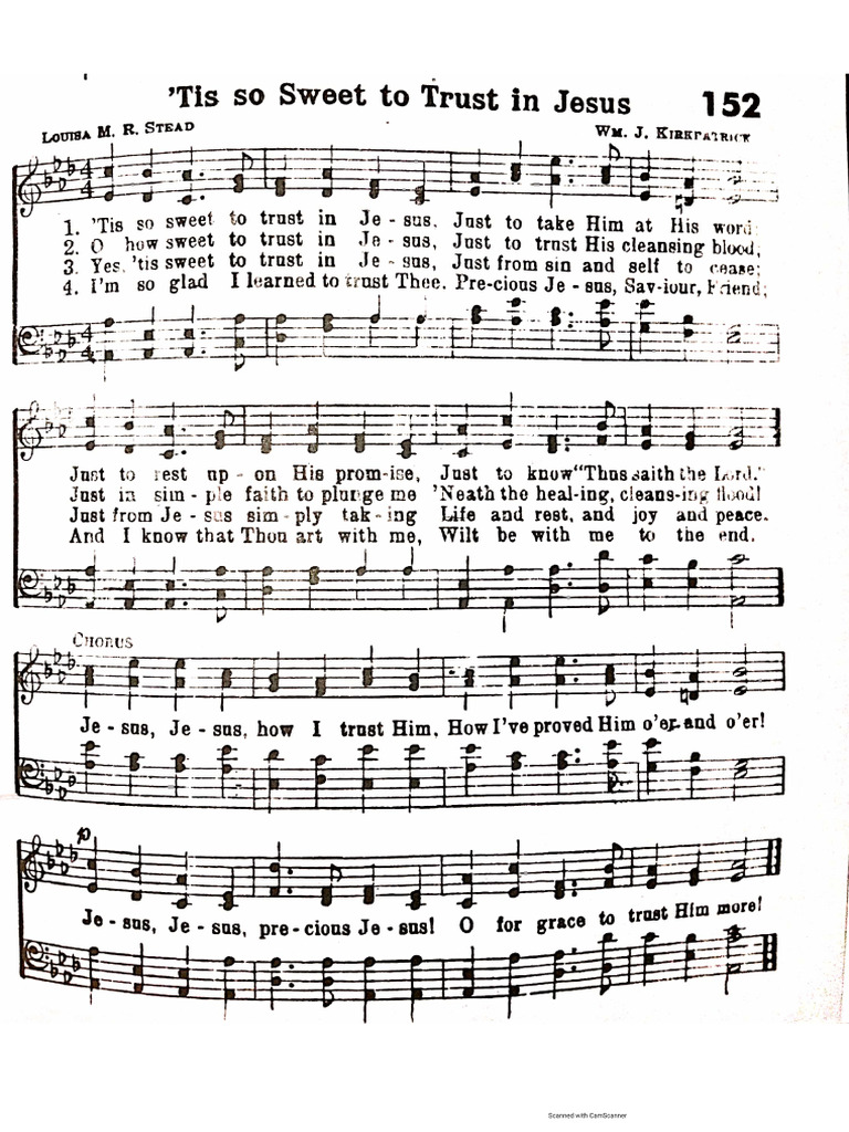 'Tis So Sweet To Trust in Jesus | PDF