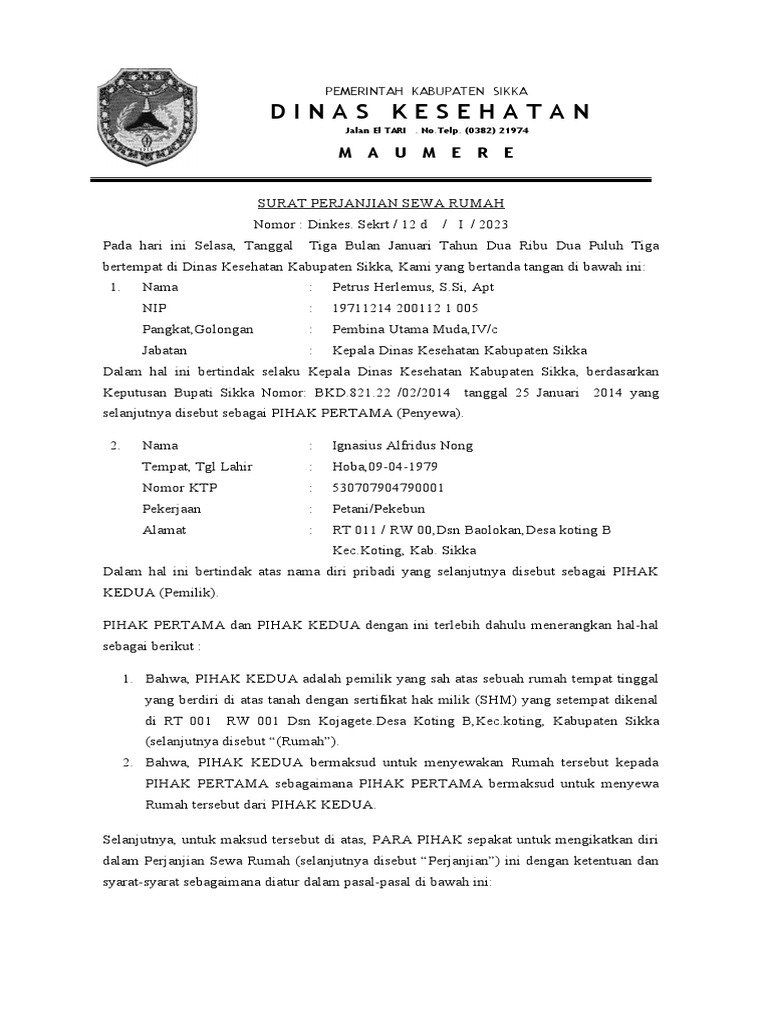 PKS RTK PKM Koting Ok 2023 | PDF | Griya & Taman
