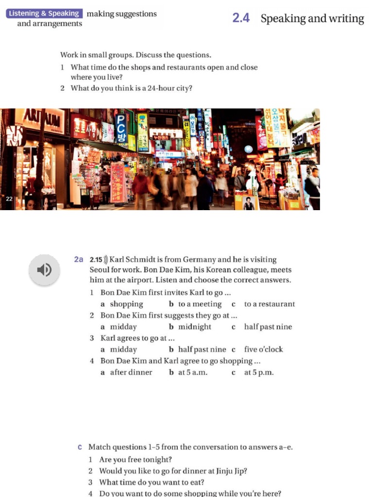 Navigate A2. Coursebook. 2.4 Speaking and Writing | PDF