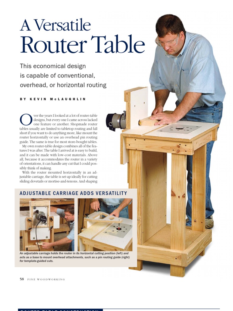 A Versatile Router Table: An Adjustable Design for Conventional ...