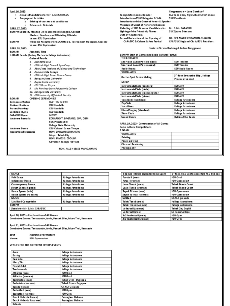 2023 Carasuc Program | PDF | Performing Arts | Entertainment