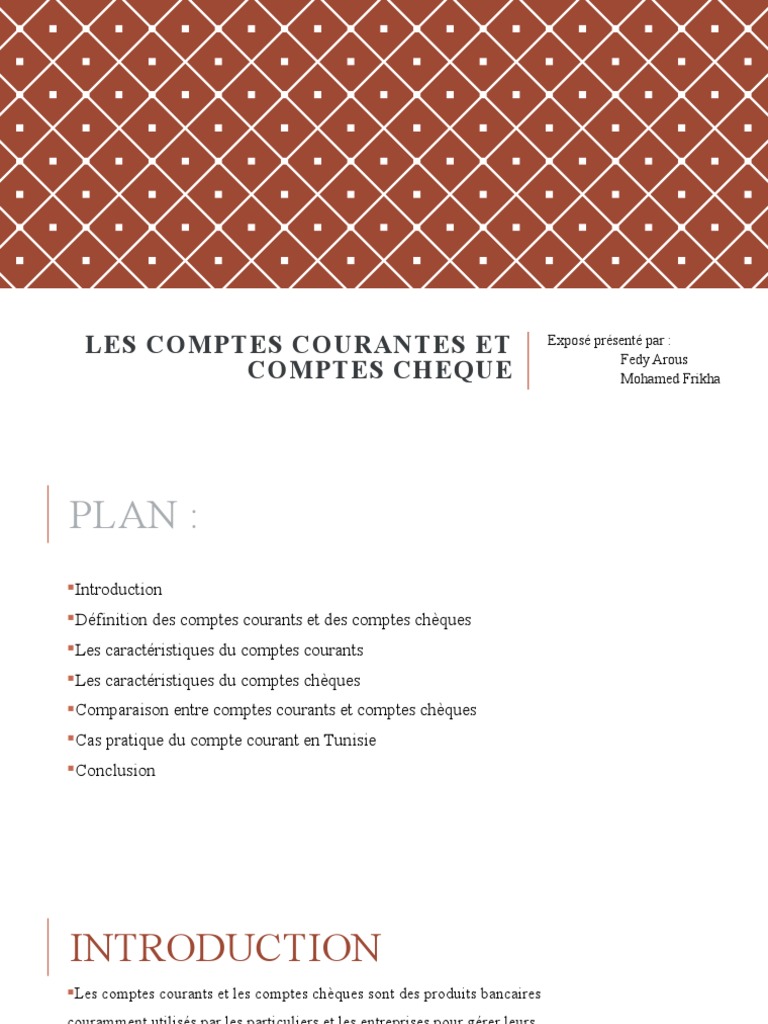 Les Comptes Courantes Et Comptes Cheque | PDF | Banques | Chèque