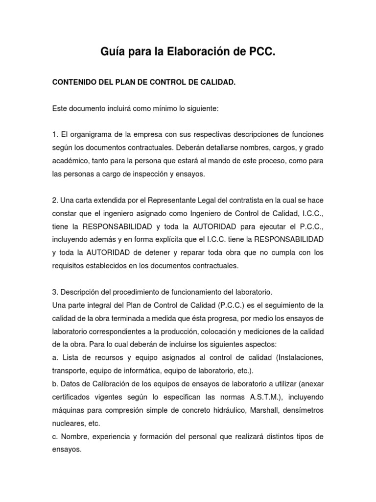 Guia para La Elaboración de PCC | PDF | Laboratorios | Calibración