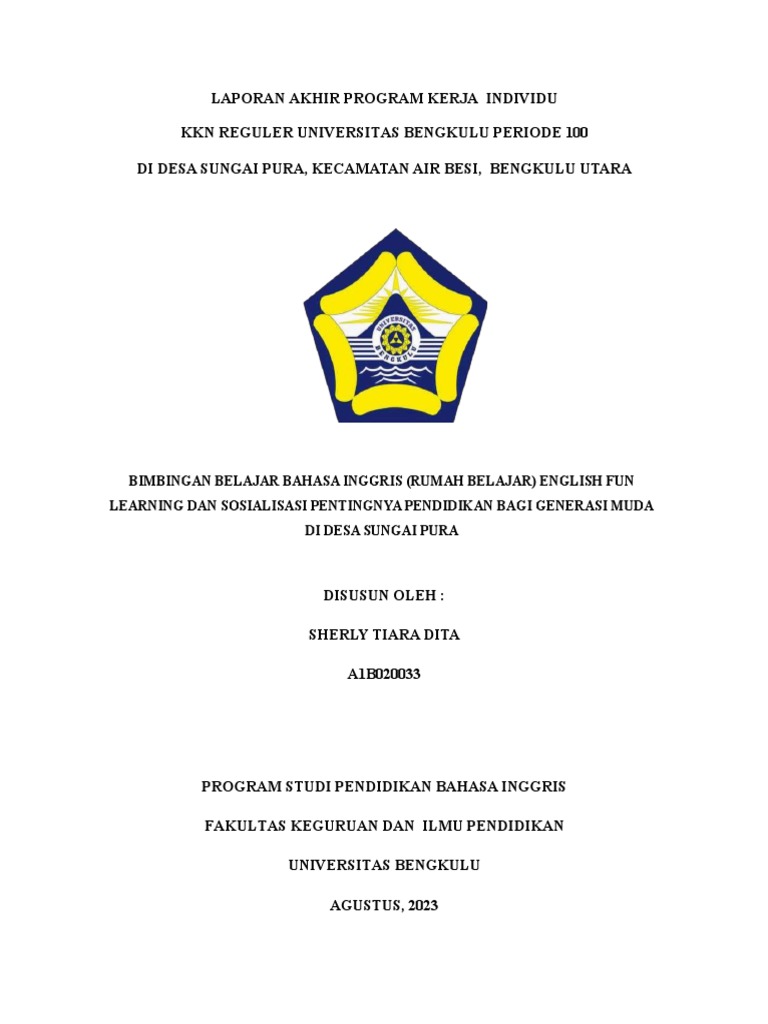 Laporan Akhir Program Kerja Individu - Sherly Tiara Dita (A1b020033) | PDF Laporan Akhir Program Kerja Individu - Sherly Tiara Dita (A1b020033) | PDF