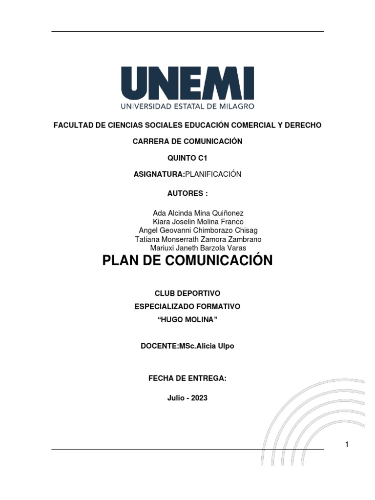 Plan de Comunicacion | PDF | Facebook | Business