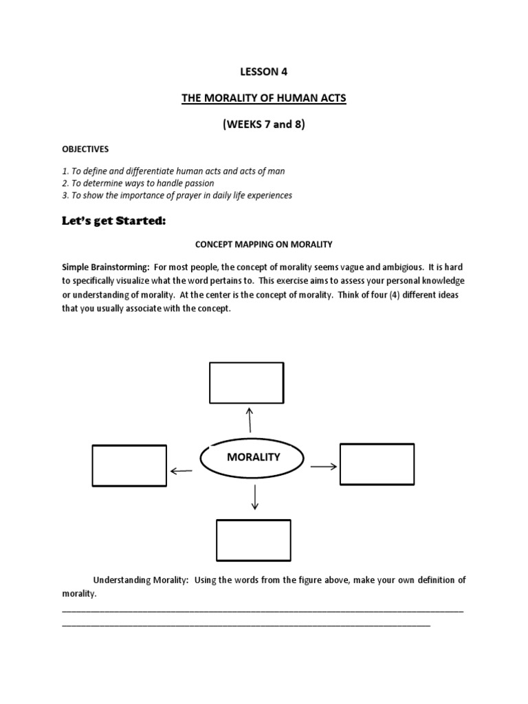 The Morality of Human Acts | PDF | Free Will | Intention