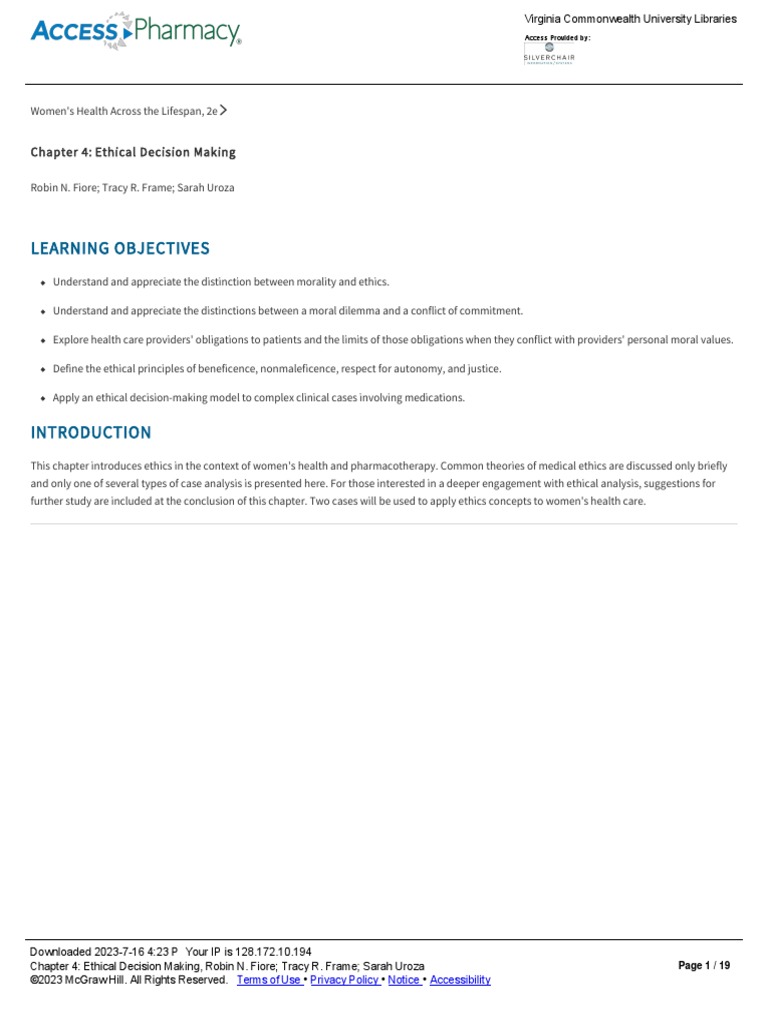 Chapter 4 Ethical Decision Making Pdf