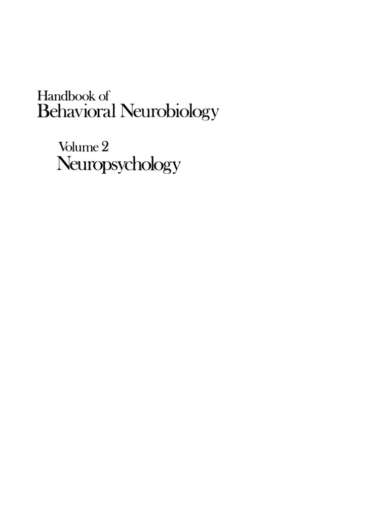 (Handbook of Behavioral Neurobiology 2) Harold Goodglass, Edith Kaplan ...