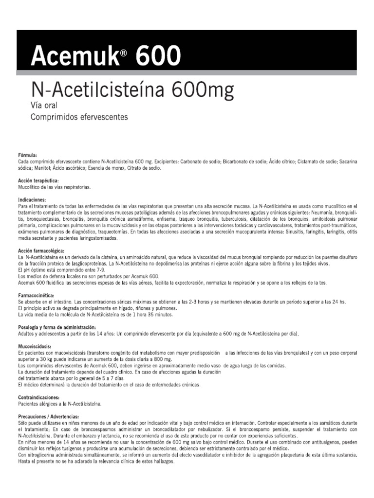 Acemuk 600 | PDF