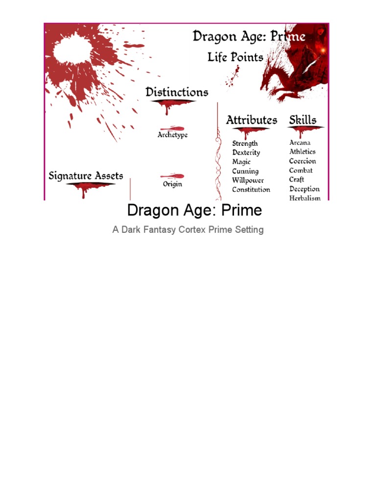 Dragon Age - Prime - A Cortex Prime Setting | PDF